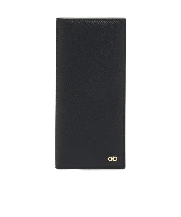 FERRAGAMO Gancini Detail Wallet - Black