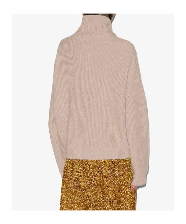 Isabel Marant Étoile Brooke High Neck Ribbed Knit Sweater