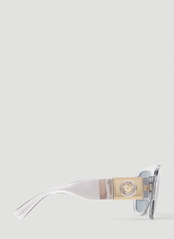 Versace Logo Detail Aviator Sunglasses