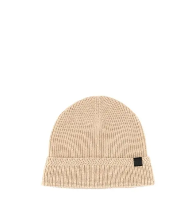 TOM FORD Ribbed Beanie With Patch - Nude