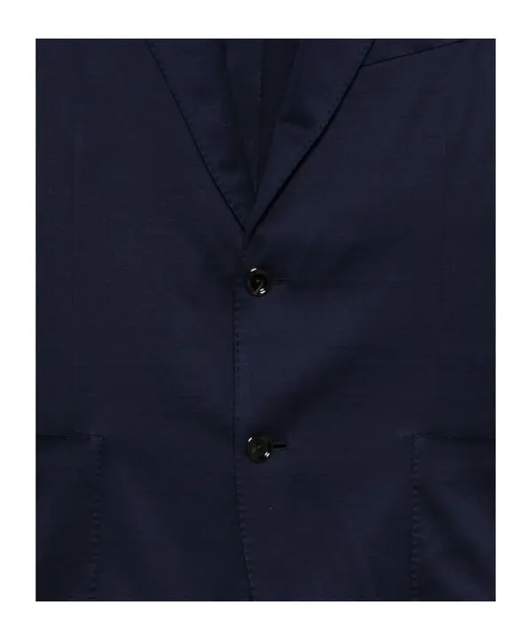 LARDINI Single-breasted Patch-pocket Blazer - Black