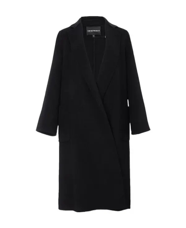 Emporio Armani Logo Cashmere Coat