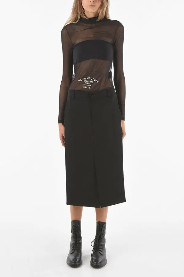 Balenciaga Panelled Midi Skirt