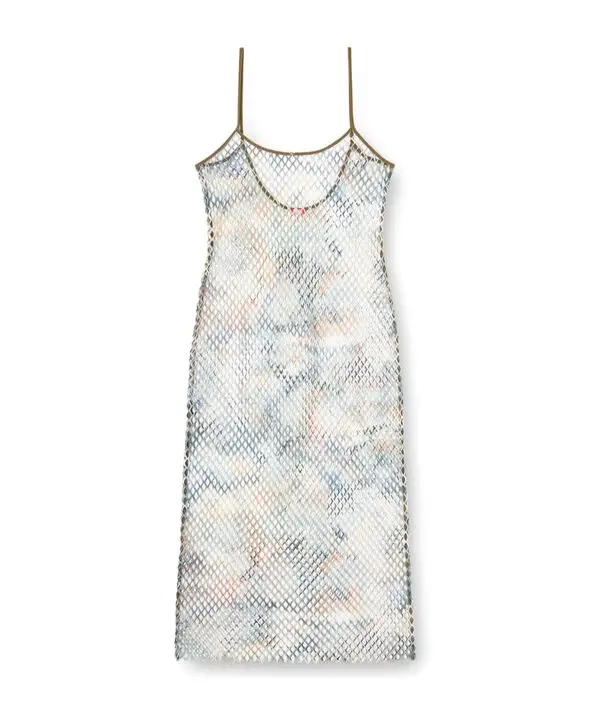 DIESEL® Long Mesh Dress - White