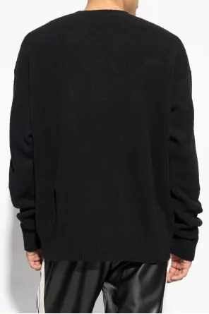 Palm Angels Logo Embroidered Crewneck Jumper - Black