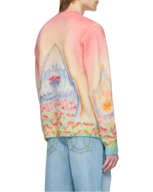 Casablanca The Great Wave" Printed Pullover - Pink