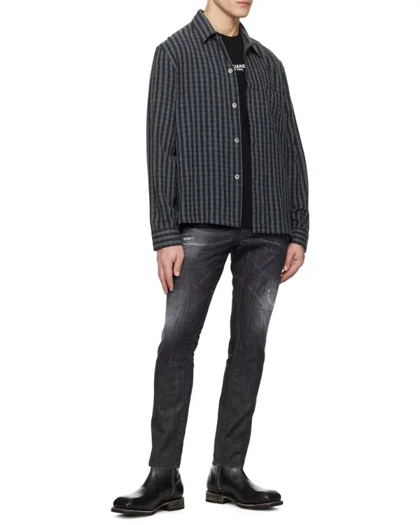 Dsquared2 Skater Distressed Straight-leg Jeans - Black