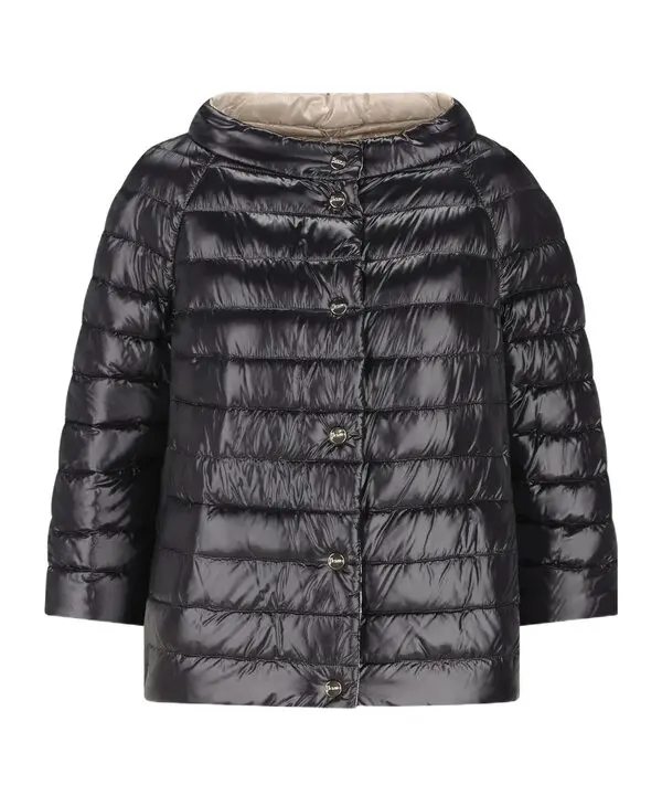 Herno Reversible Buttoned Padded Jacket - Black