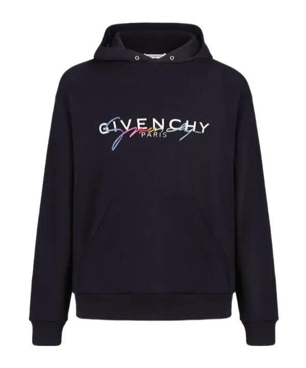 Givenchy Rainbow Logo Cotton Hoodie