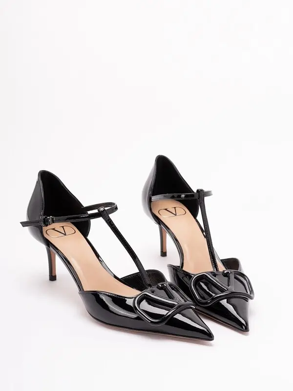 Valentino Garavani Vlogo Signature Slingback Pumps - Black