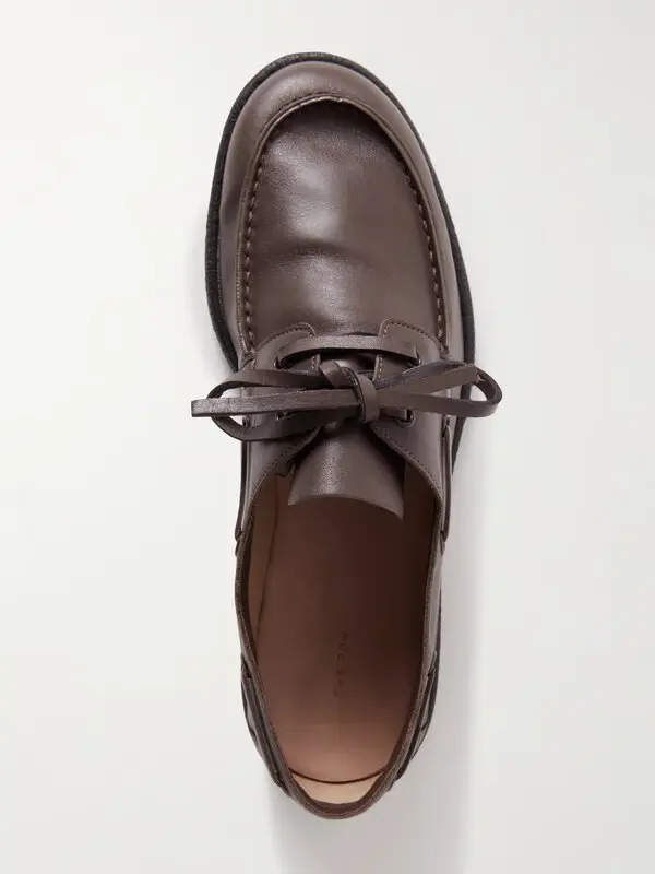 THE ROW Novus Sailor Leather Loafers - Brown