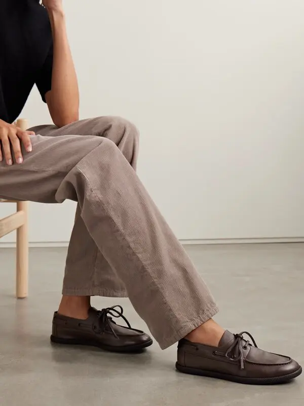 THE ROW Novus Sailor Leather Loafers - Brown