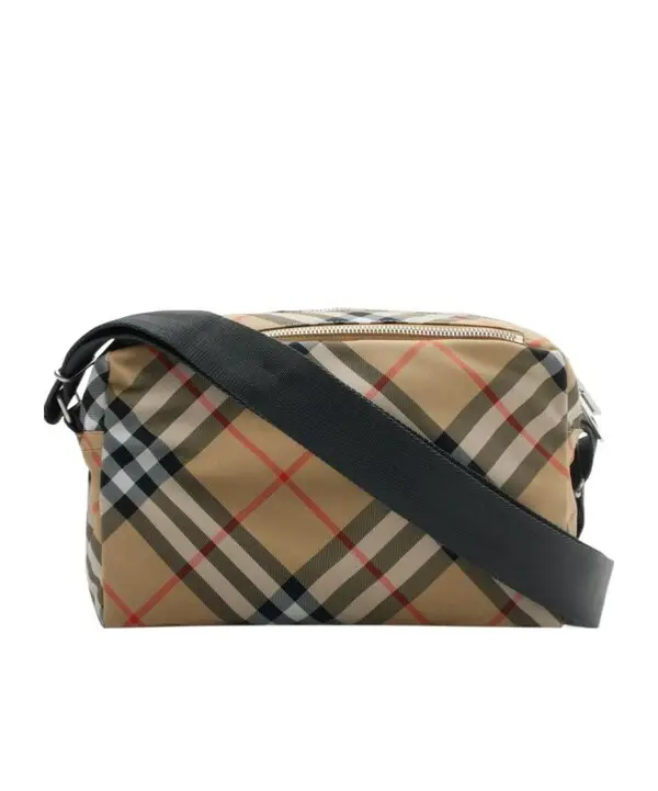 Burberry Vintage Check Equestrian Knight Motif Messenger Bag