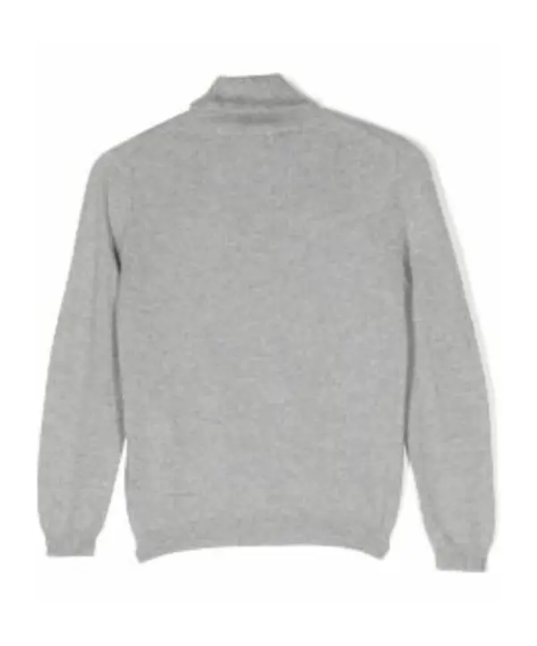 IL GUFO Mélange-effect Roll-neck Jumper - Gray