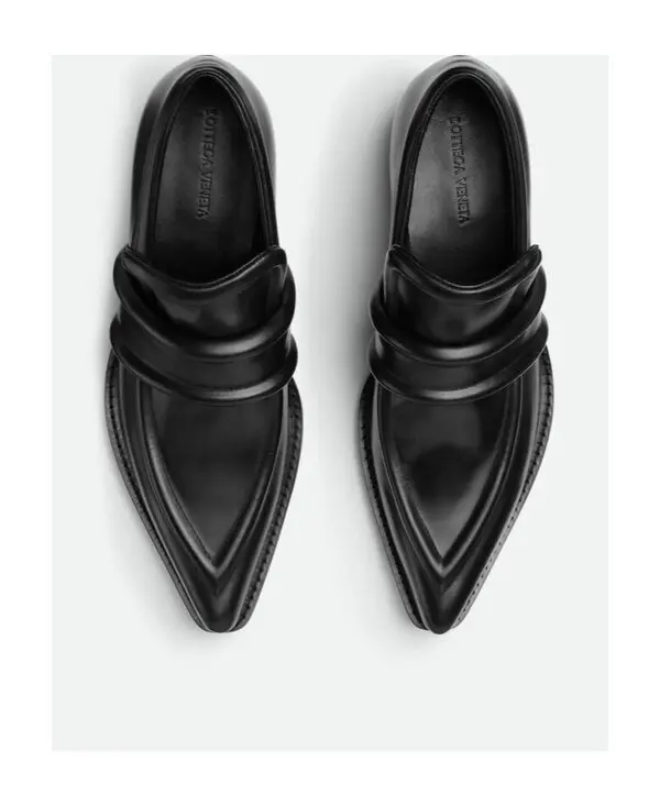 Bottega Veneta Pointed Loafers With Embossing