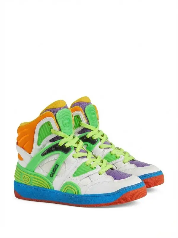 Gucci Multicolored Logo High-top Sneakers - Multicolor