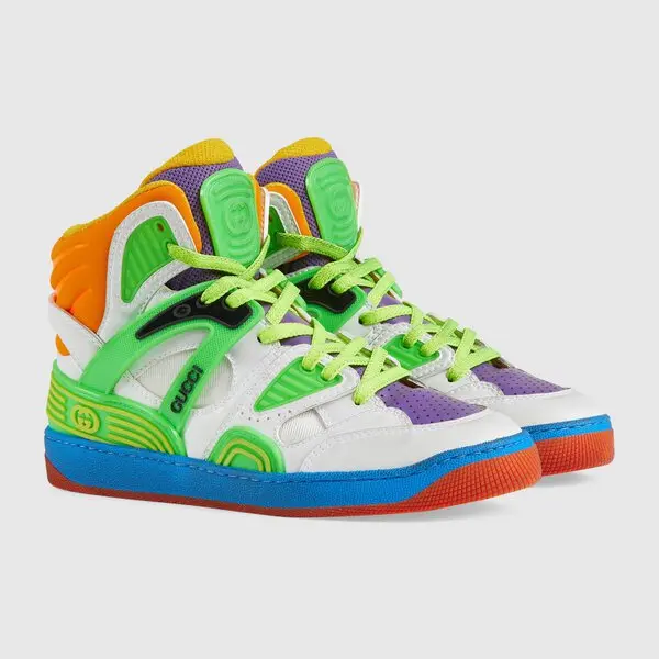 Gucci Multicolored Logo High-top Sneakers - Multicolor