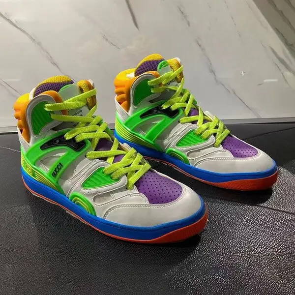 Gucci Multicolored Logo High-top Sneakers - Multicolor