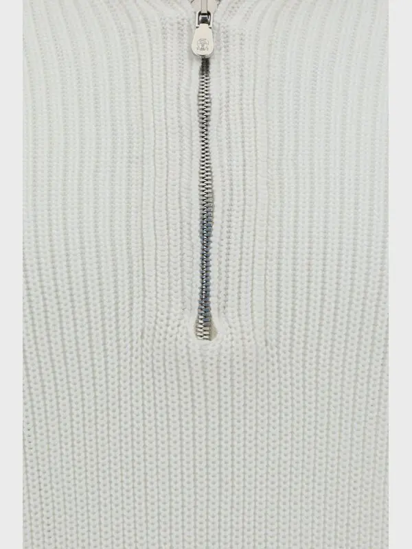 Brunello Cucinelli Half-zip Ribbed-knit Gilet