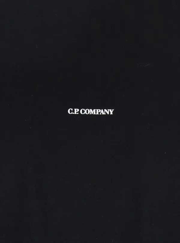 C.P. COMPANY Gasato Short Sleeved Logo Jersey T-shirt - Black