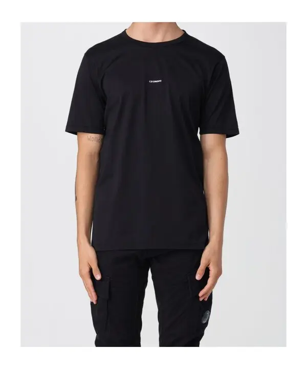 C.P. COMPANY Gasato Short Sleeved Logo Jersey T-shirt - Black
