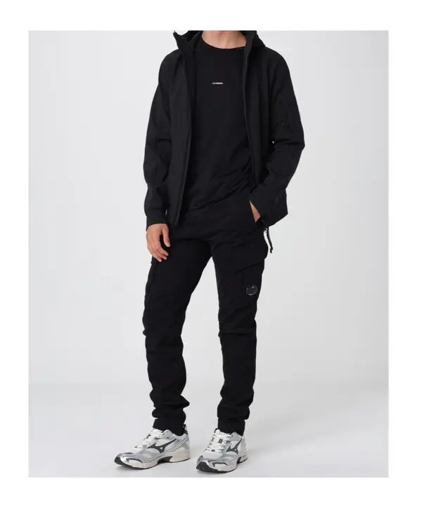 C.P. COMPANY Gasato Short Sleeved Logo Jersey T-shirt - Black