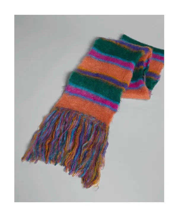 Marni Fringed Striped Scarf - Multicolor