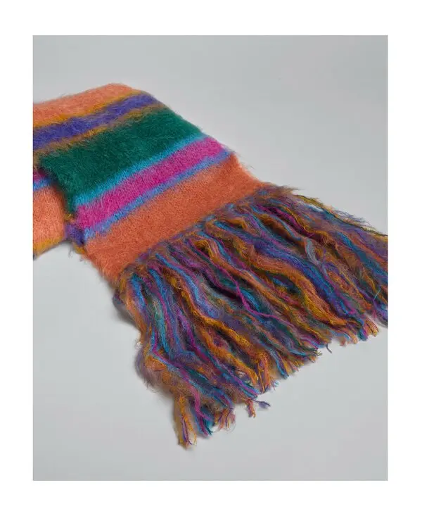 Marni Fringed Striped Scarf - Multicolor