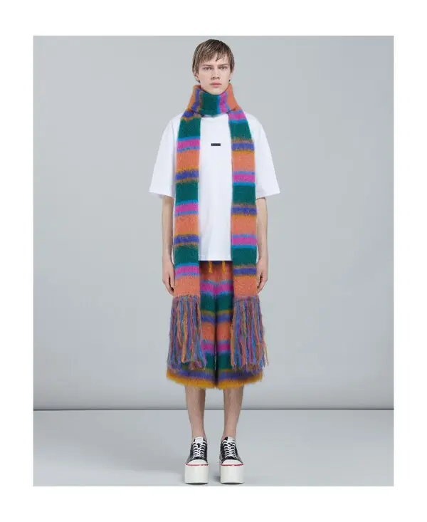 Marni Fringed Striped Scarf - Multicolor
