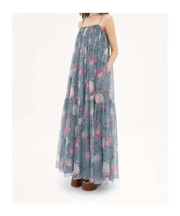 Chloé Sleeveless Floral Print Maxi Dress