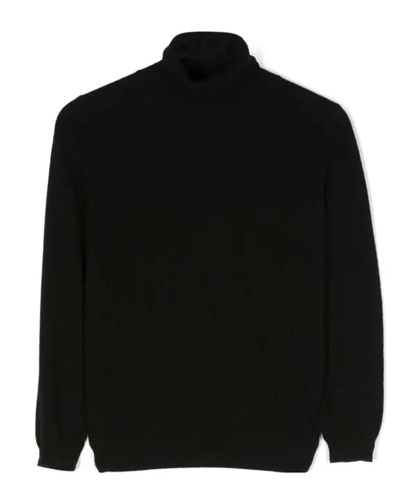 IL GUFO Wool Turtleneck Sweater - Black