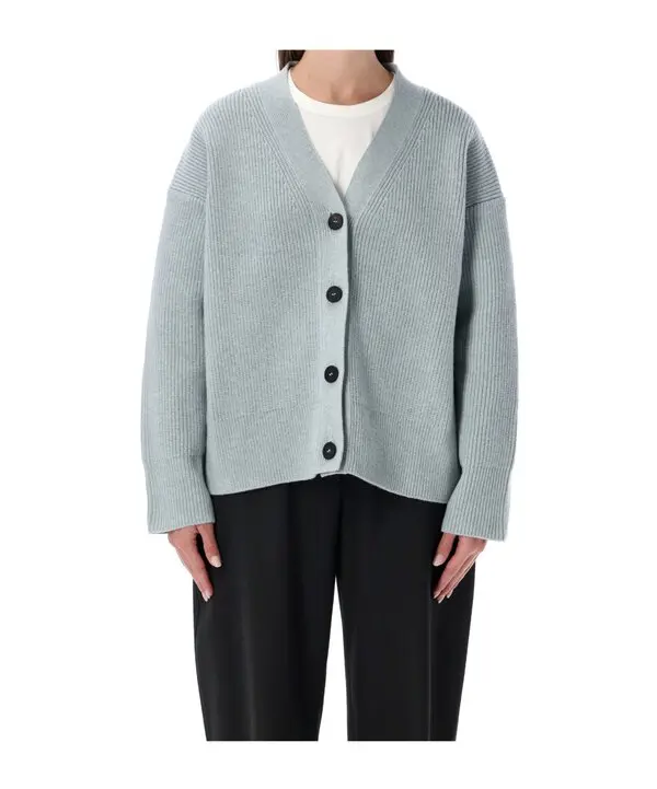Studio Nicholson Whitt" Ribbed Cardigan - Gray
