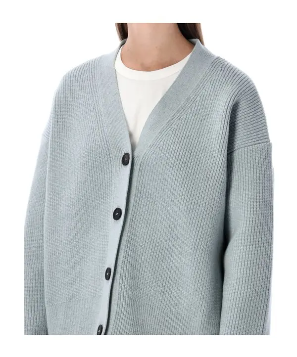 Studio Nicholson Whitt" Ribbed Cardigan - Gray