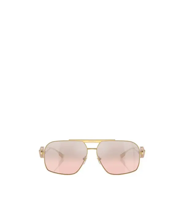 Versace Geometric Frame Sunglasses - Pink