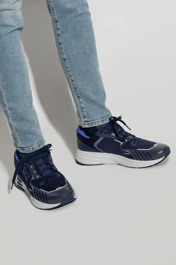 EA7 Logo-print Mesh-panelling Sneakers