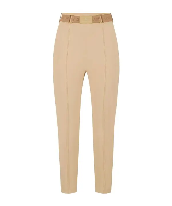 Elisabetta Franchi Belted Pleated Trousers - Camel