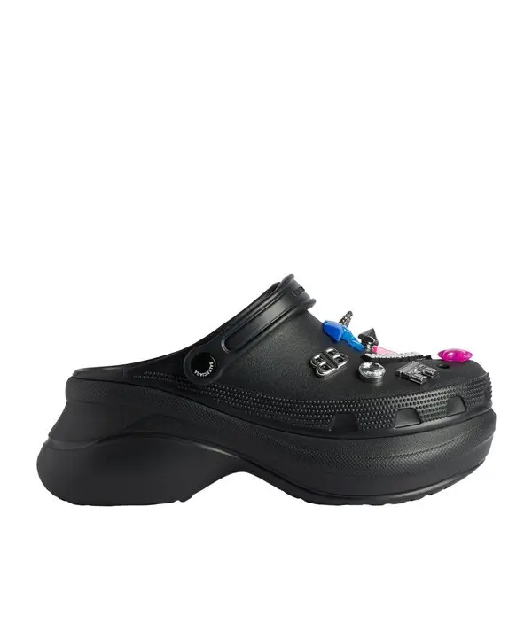 Balenciaga Jibbitz Charm Mules - Black