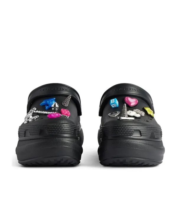 Balenciaga Jibbitz Charm Mules - Black