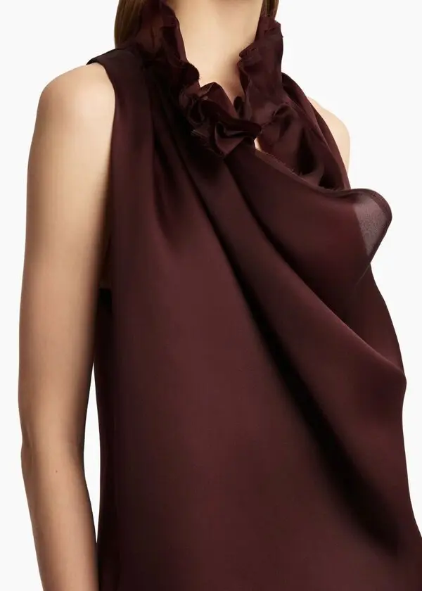 Khaite Meegan Ruffled Collar Top