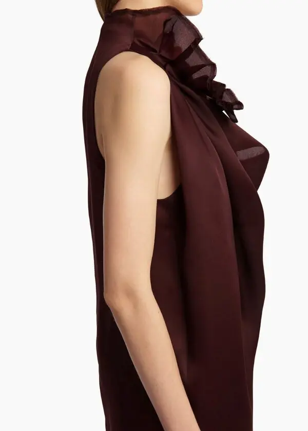 Khaite Meegan Ruffled Collar Top