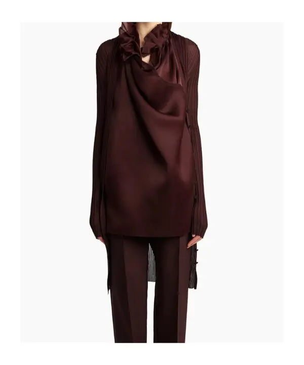 Khaite Meegan Ruffled Collar Top