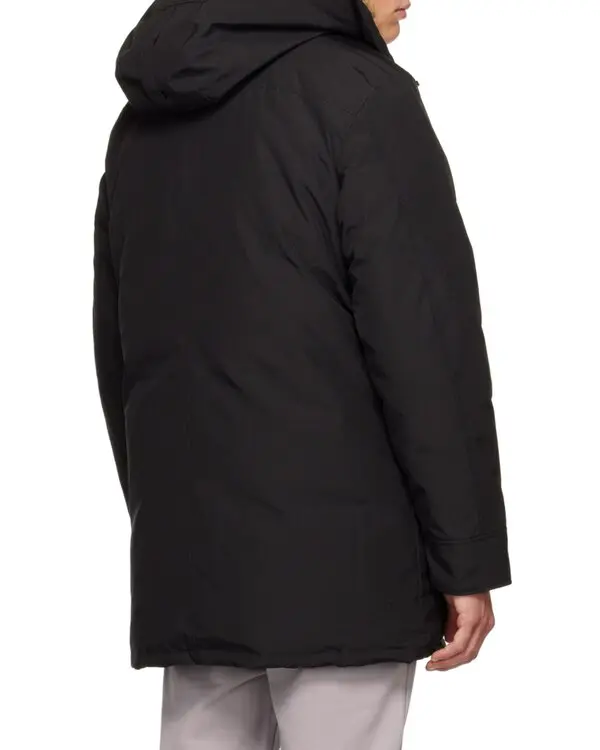 Canada Goose Logo Patch Hooded Down Coat