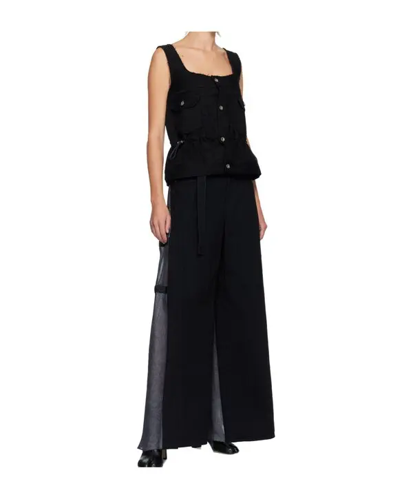 Sacai Square Neck Denim Vest