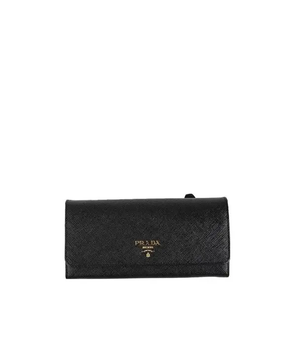 Prada Continental Wallet - Black