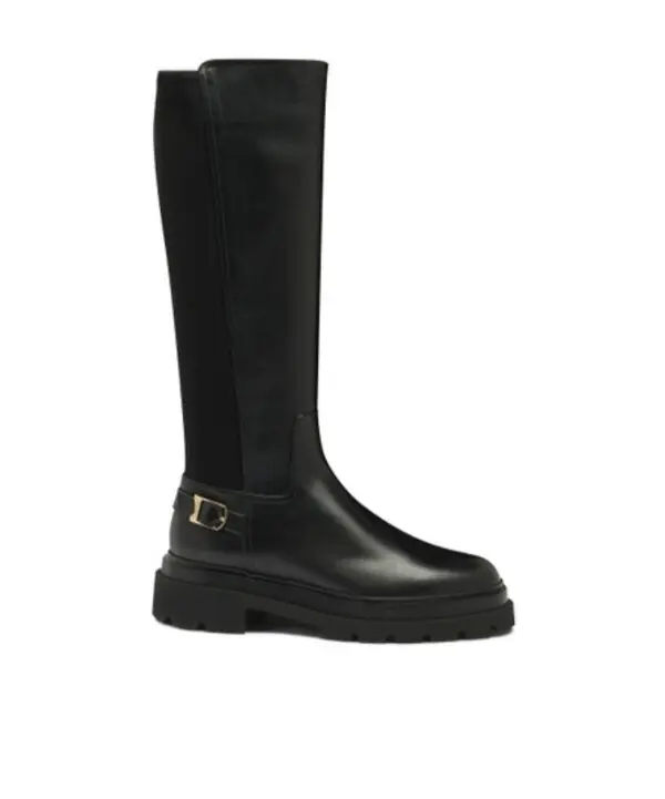 Santoni Panelled Knee-high Boots - Black
