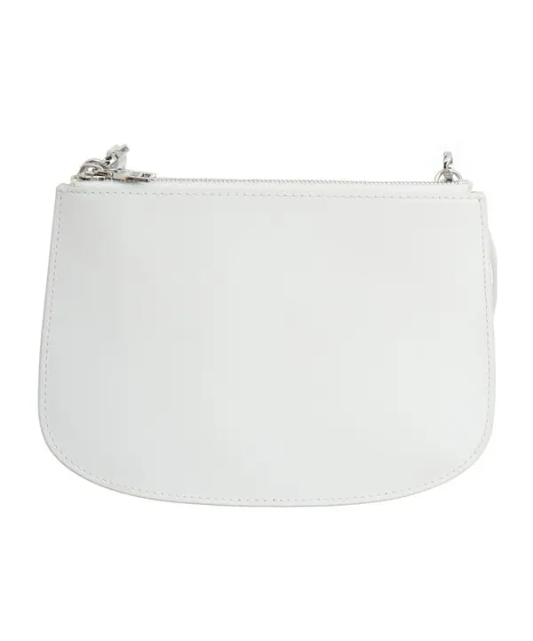 DIESEL® Logo Embossed Zipped Shoulder Bag - White