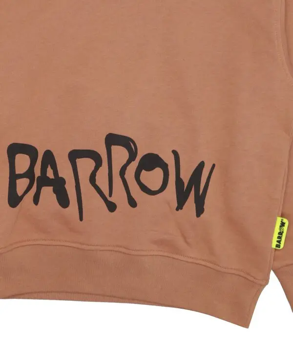 BARROW Bear-print Cotton Hoodie - Pink