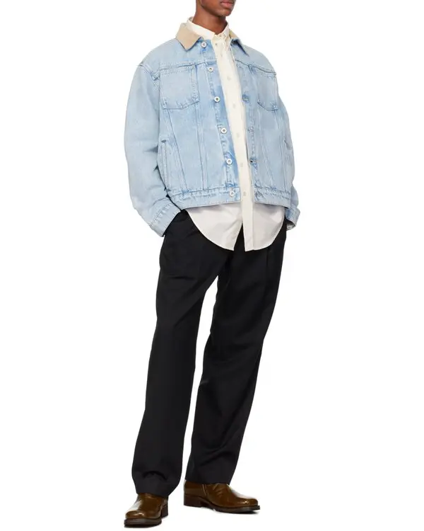 Drole De Monsieur Drôle De Logo Embroidered Pleated Trousers - No