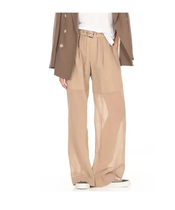 Brunello Cucinelli Wide Leg Belted Pants