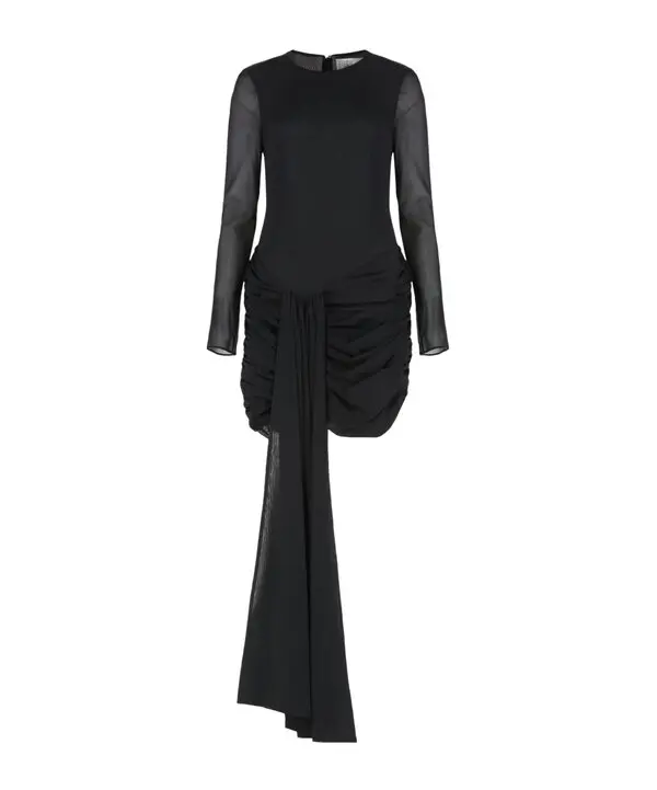 Giuseppe Di Morabito Draped Long-sleeve Dress